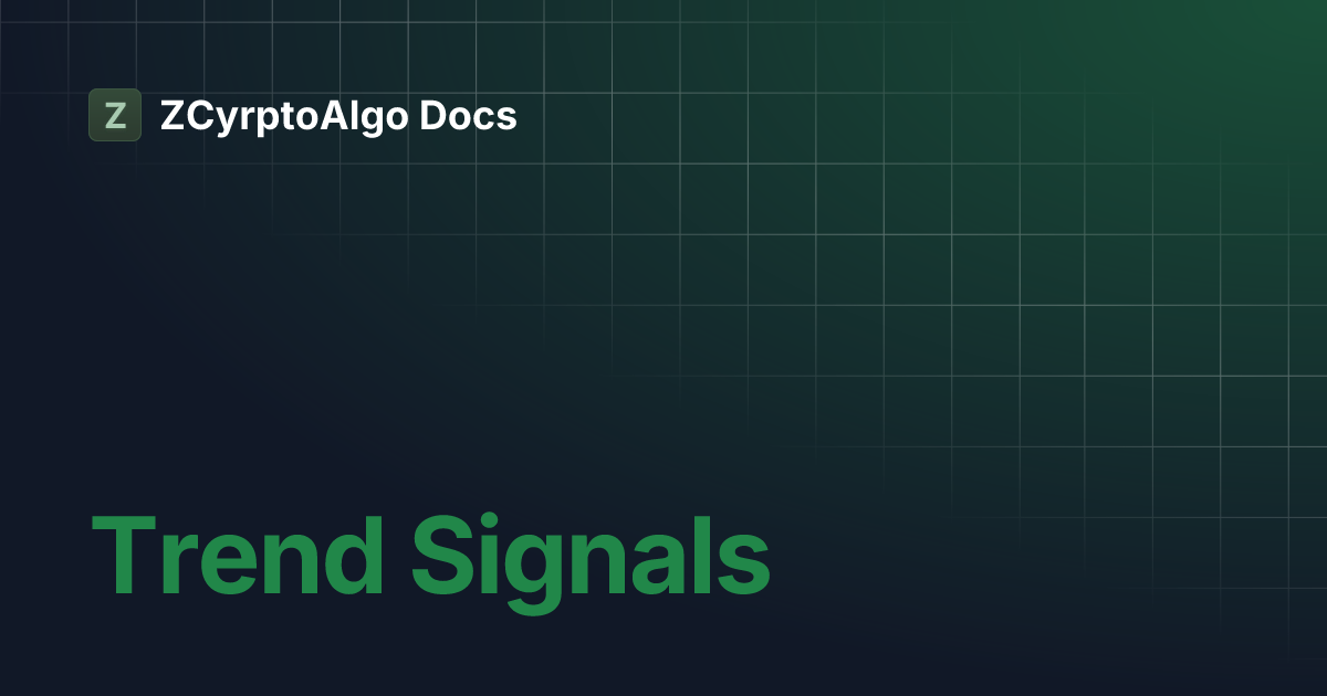 Trend Signals | ZCyrptoAlgo Docs